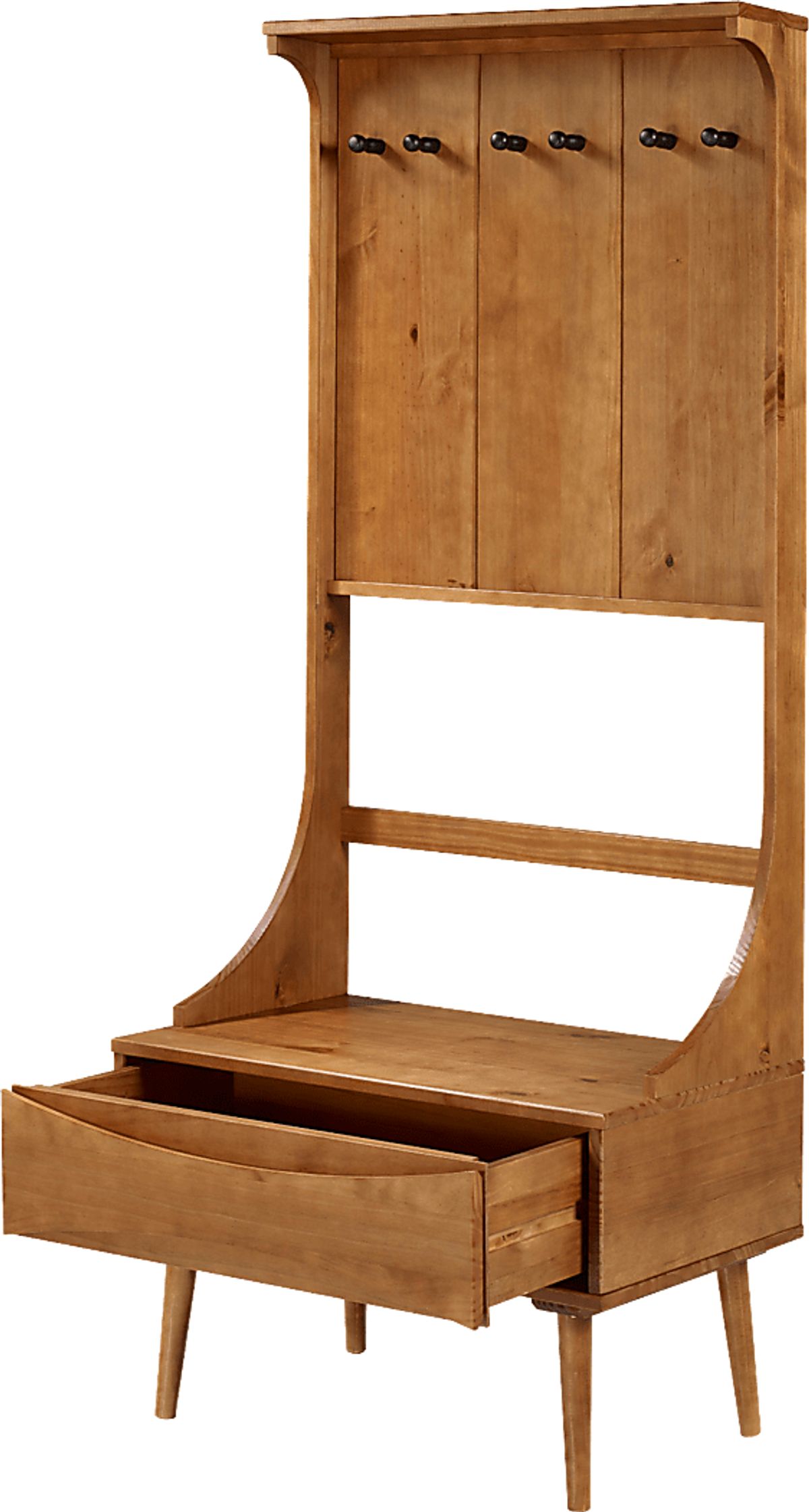 Flinnwood Brown Dark Wood Hall Tree | Rooms to Go