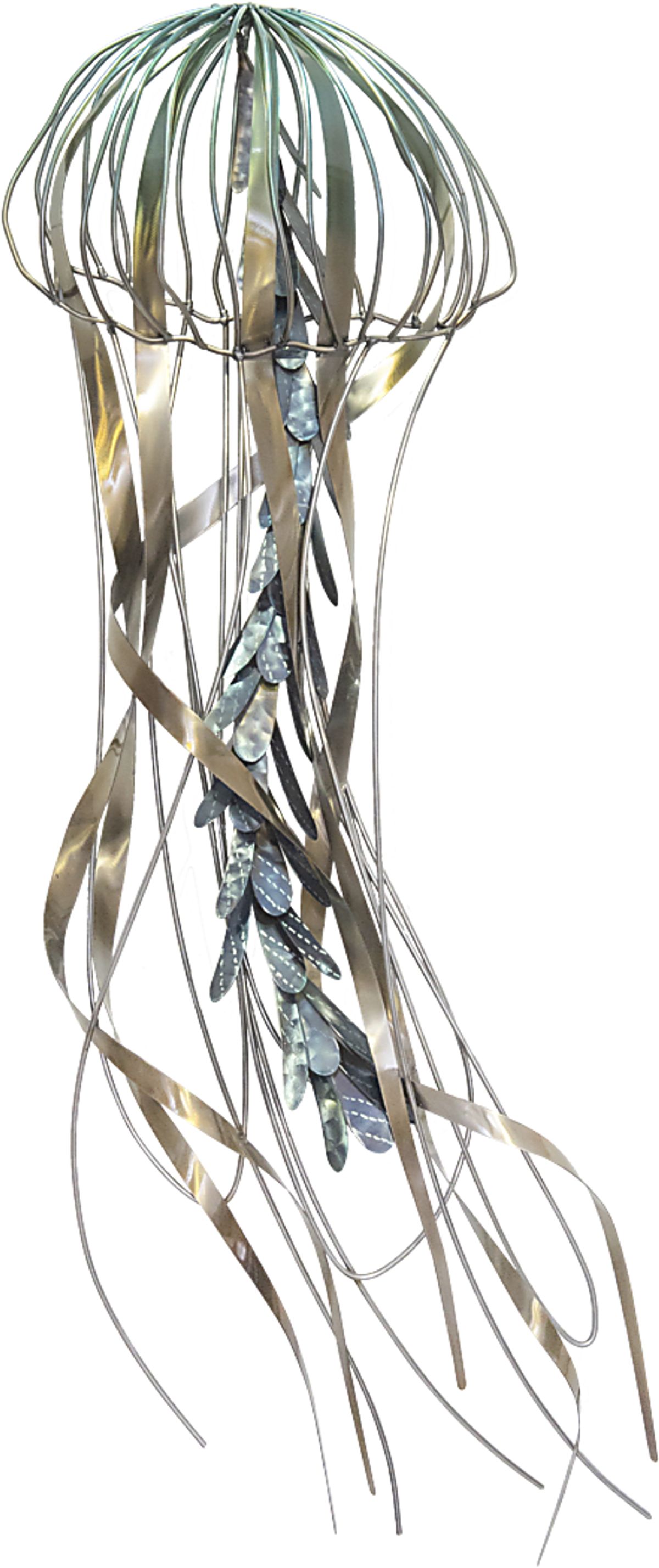 Floating Jellyfish Bronze Brown,Yellow Outdoor Wall Art | Rooms to Go