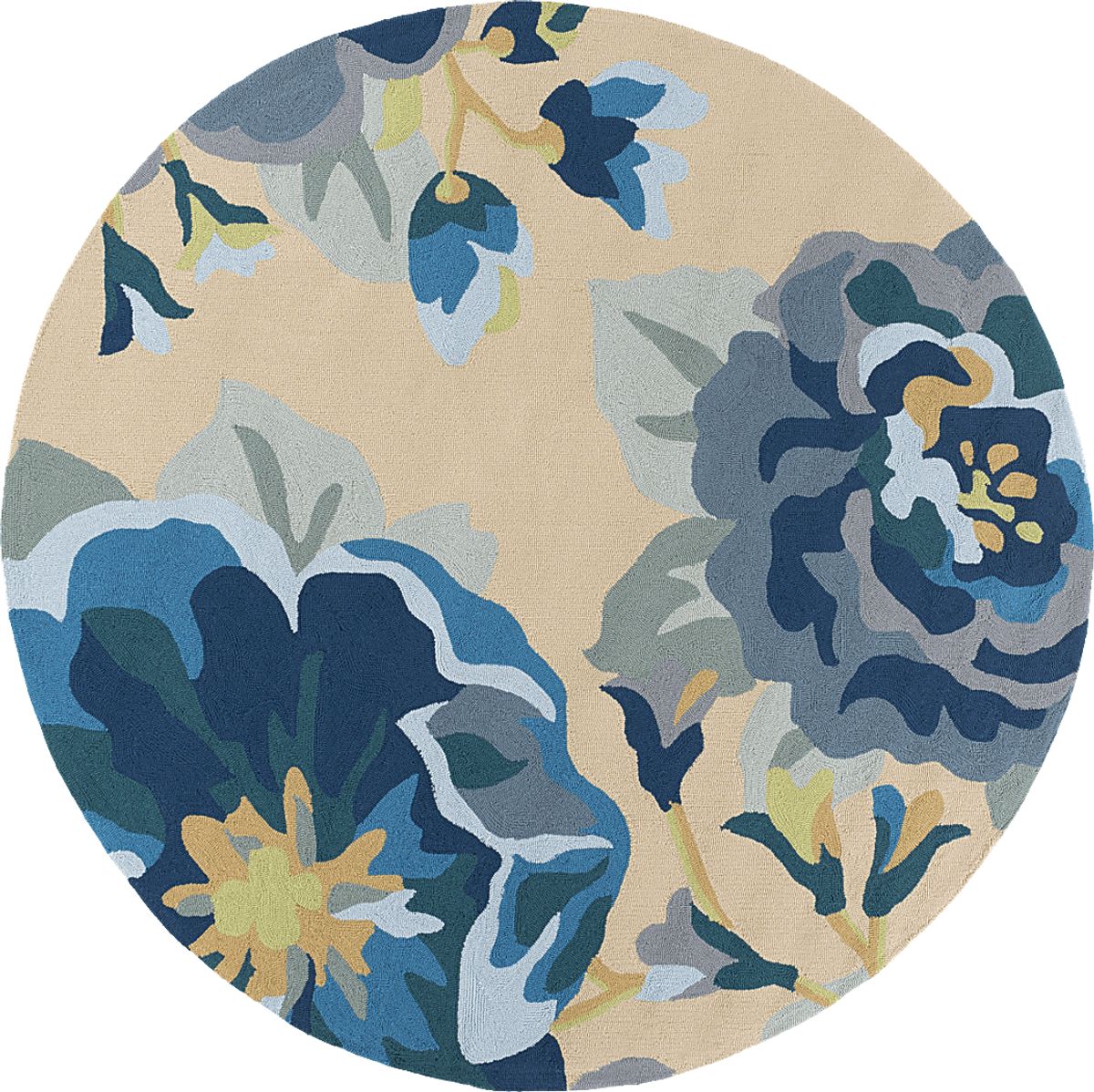 Florin Sapphire Blue Outdoor Rug | Rooms to Go