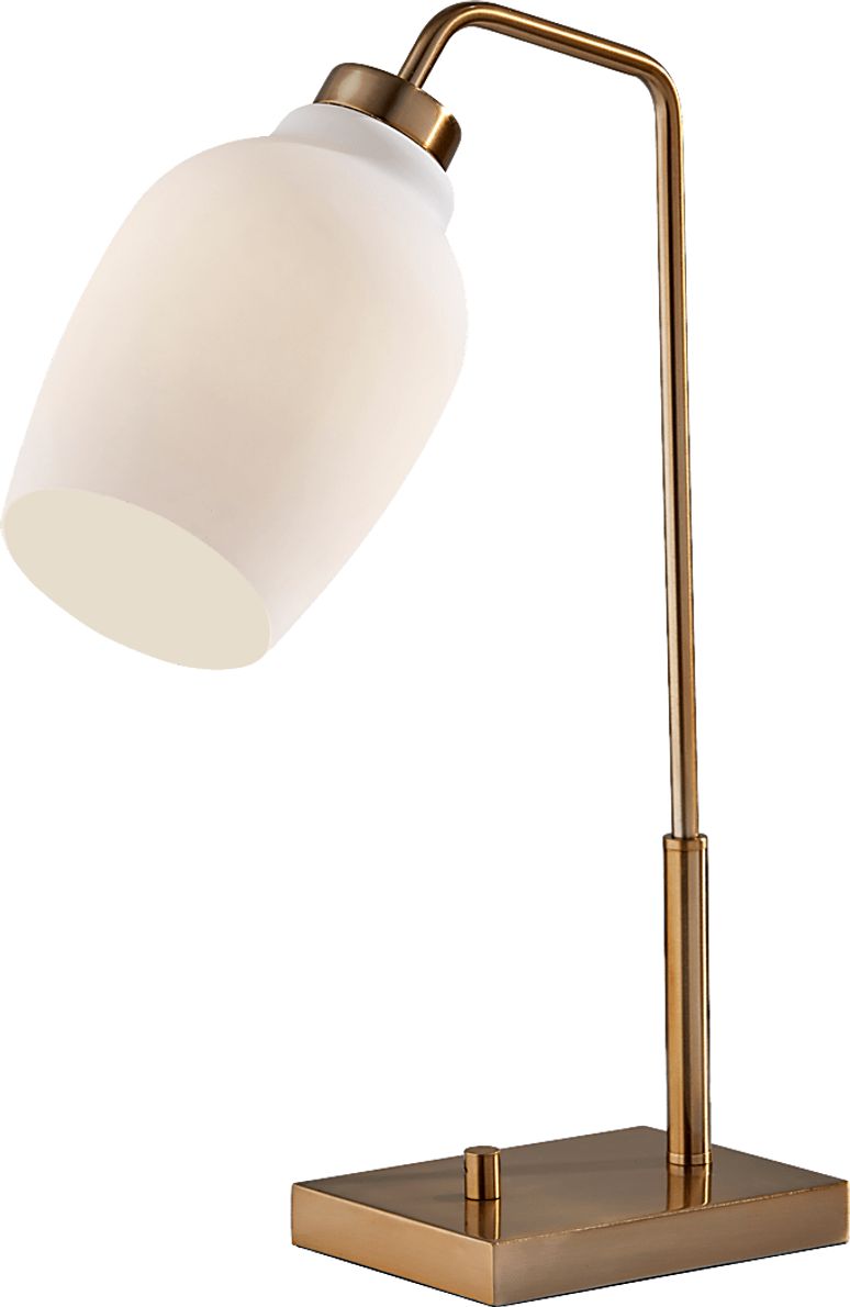 Floyd Circle Brass Yellow Table Lamp - Rooms To Go