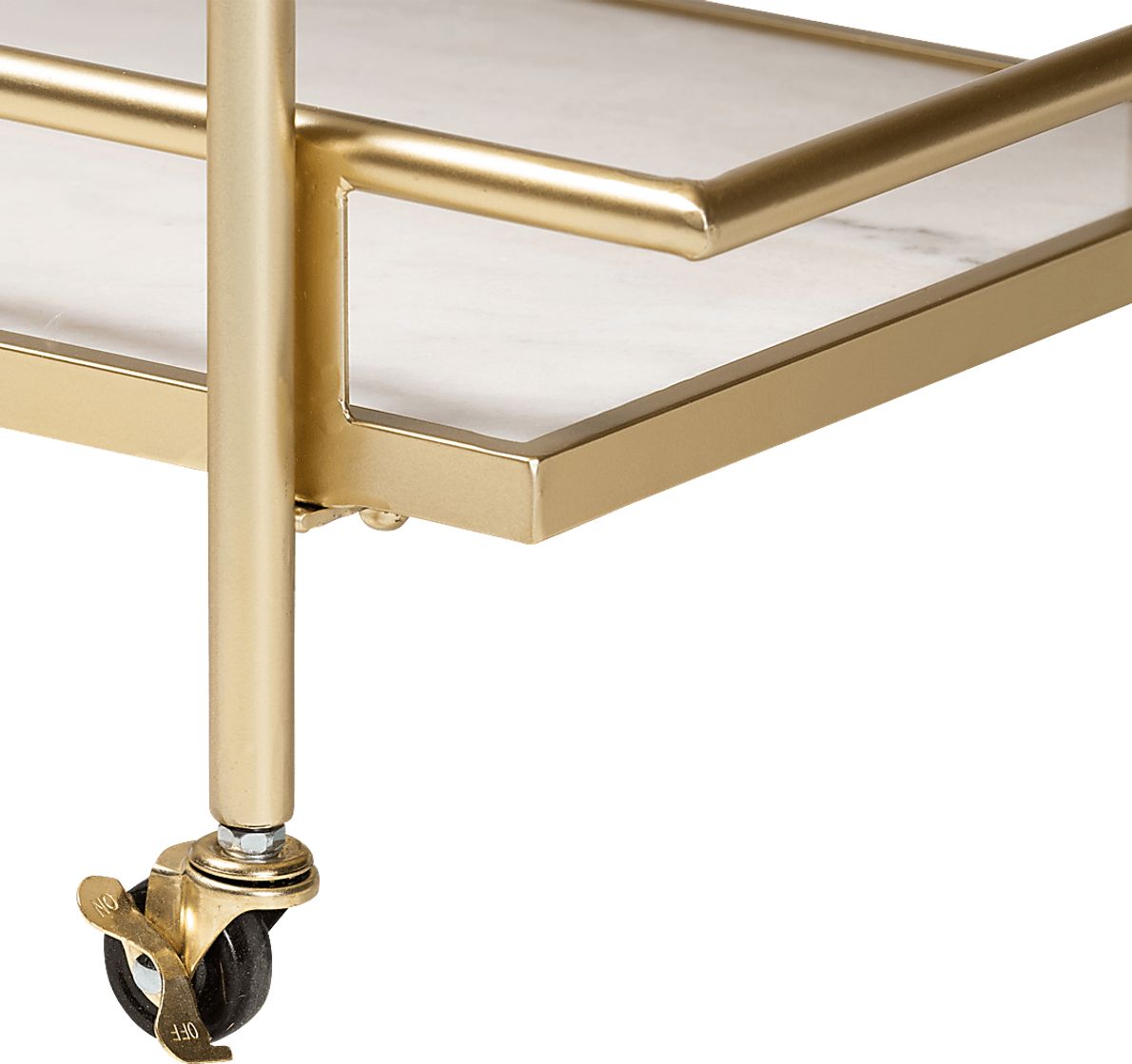 Foeller Gold Bar Cart - Rooms To Go