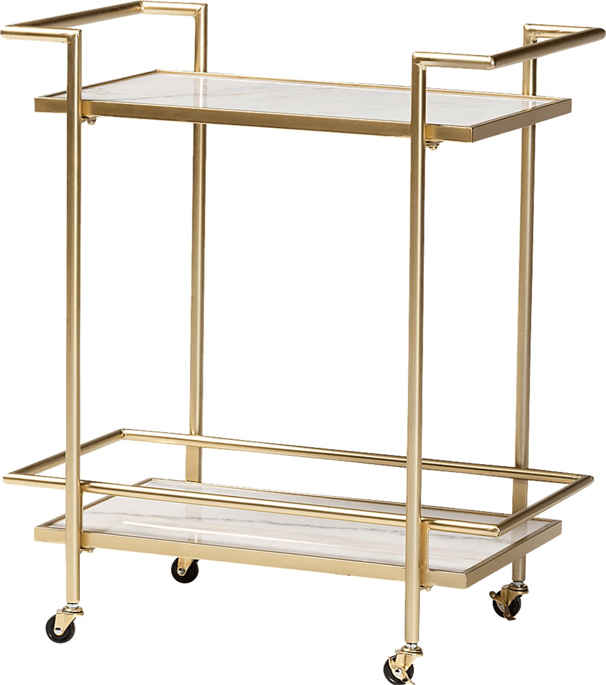 Foeller Gold Yellow Bar Cart | Rooms to Go
