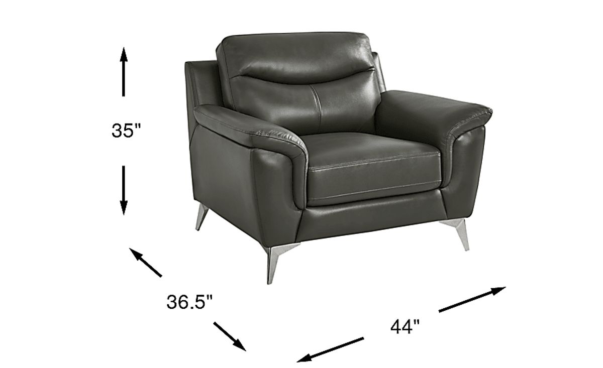 Folsom Street Granite Gray Polyurethane Fabric Chair | Rooms to Go
