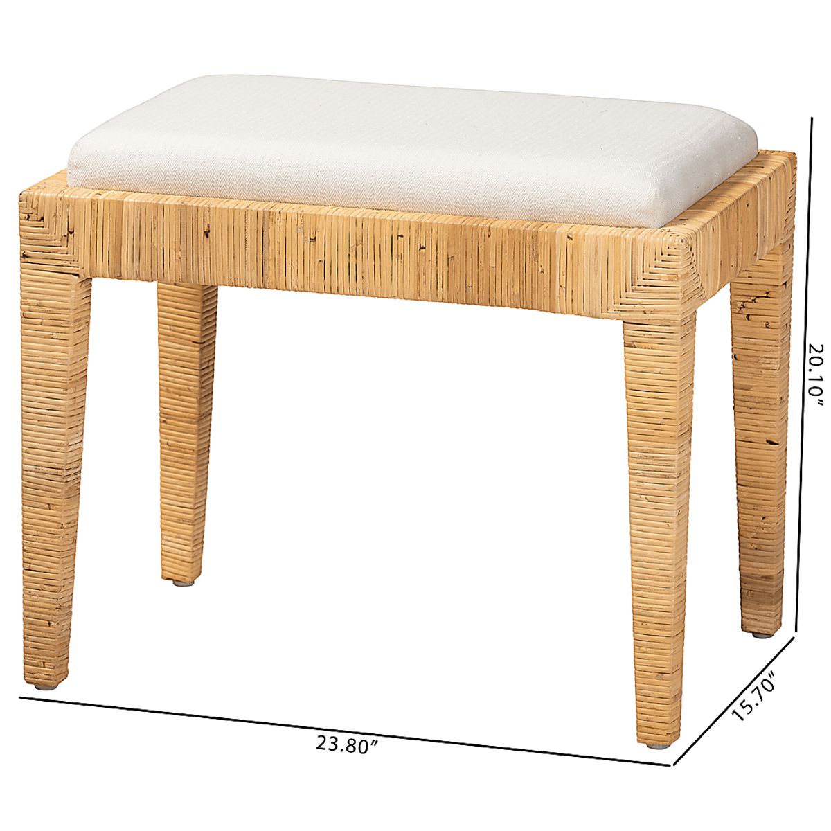 Fonnesbeck Brown Cotton,Polyester Fabric Short Bench | Rooms to Go