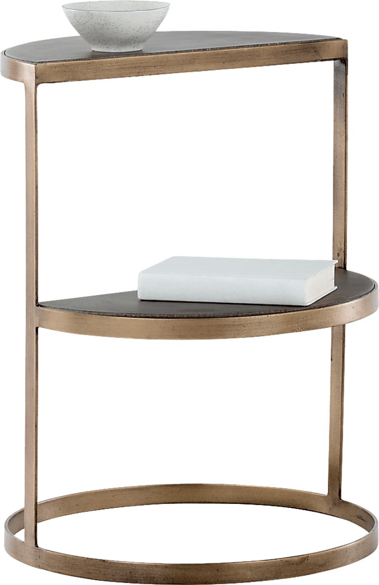 Fontanella Brass End Table - Rooms To Go