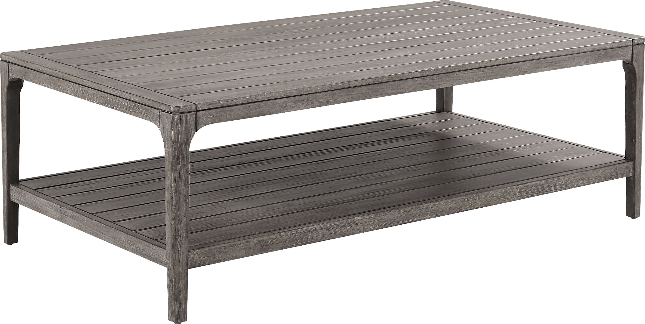Forest Hills Gray Wood Outdoor Rectangle Cocktail Table | Rooms to Go