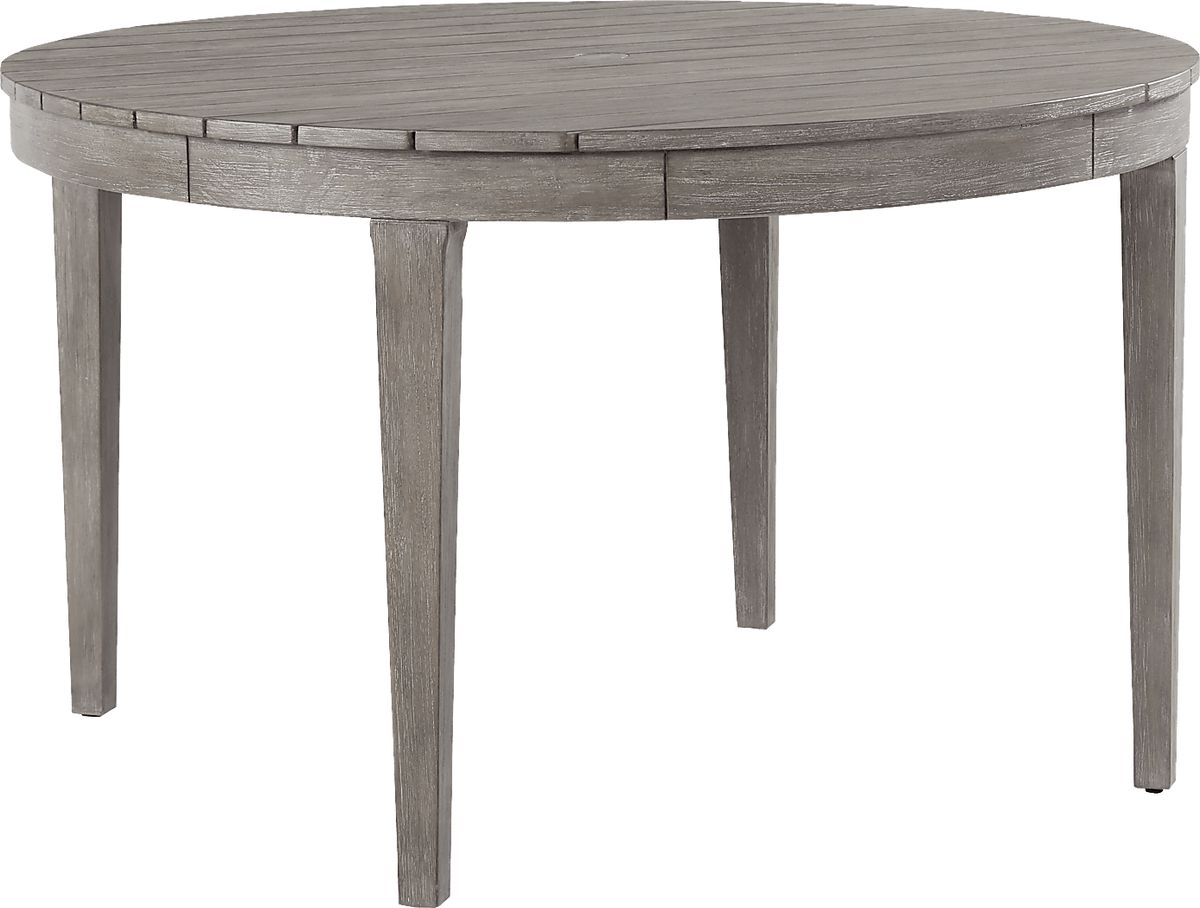 Forest Hills Gray Wood Outdoor Round Dining Table | Rooms to Go