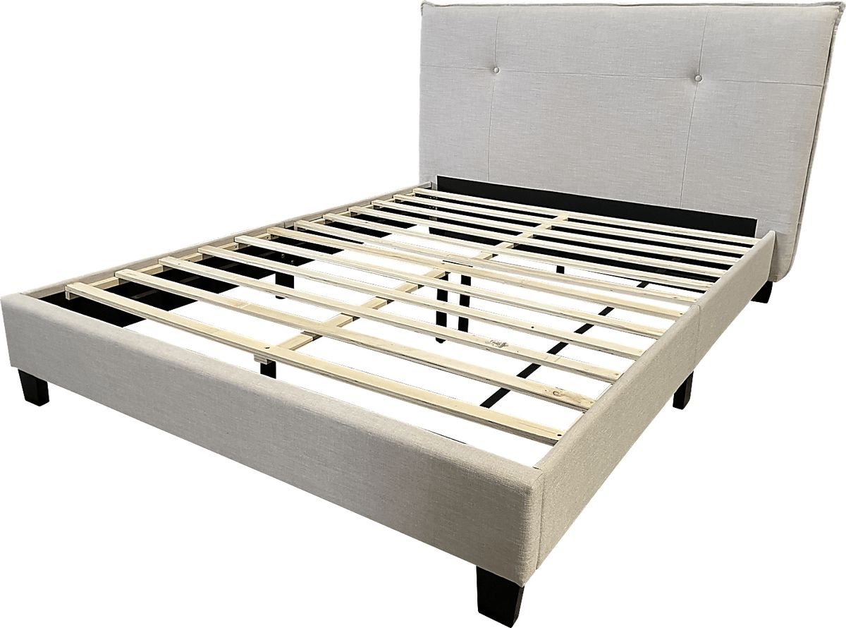Formby Linen Colors Beige Polyester Fabric Queen Bed | Rooms to Go