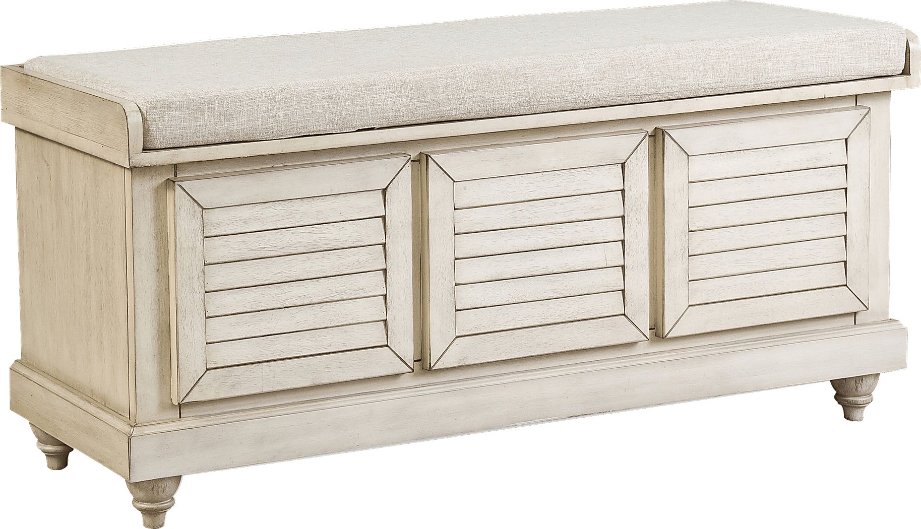 Fourwood White Storage Bench - Rooms To Go