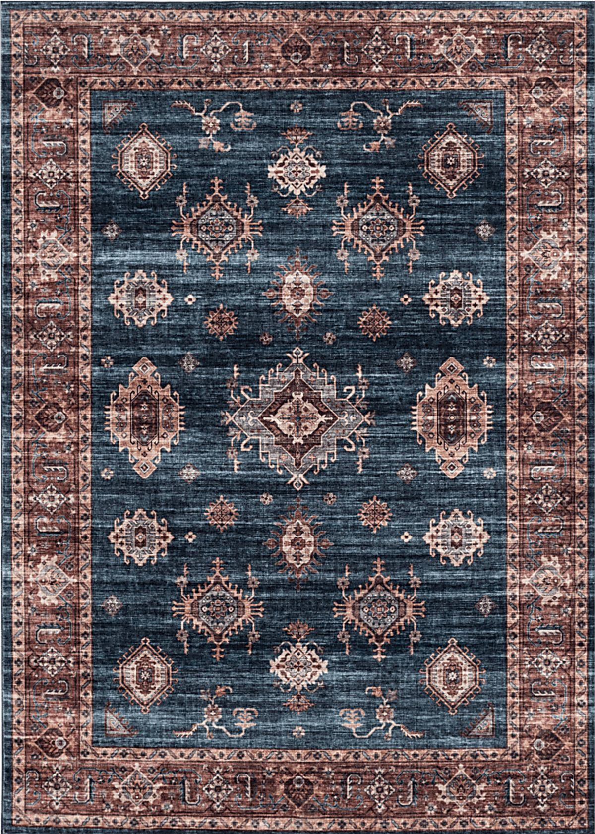 Foutch Rust Red Polyester Fabric Rug | Rooms to Go