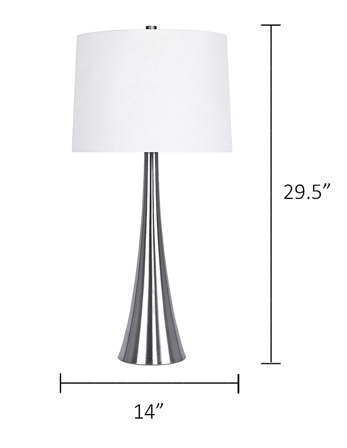 Frantz Street 2 Pc Silver Gray Set Of Lamps | Rooms to Go