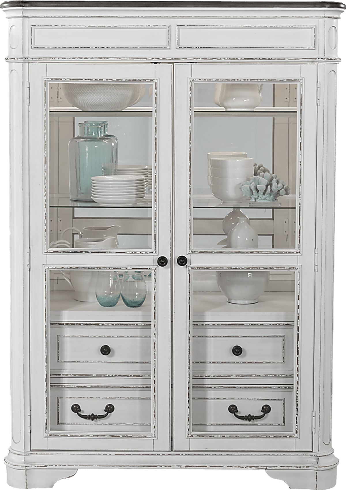 French Market White Colors,White Display Cabinet | Rooms to Go