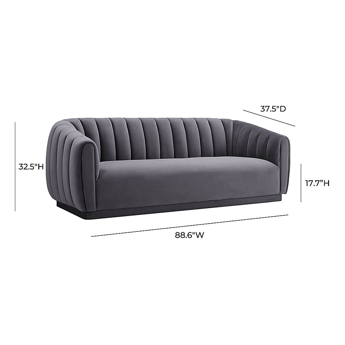 Frosterly Gray Polyester Fabric Sofa | Rooms to Go