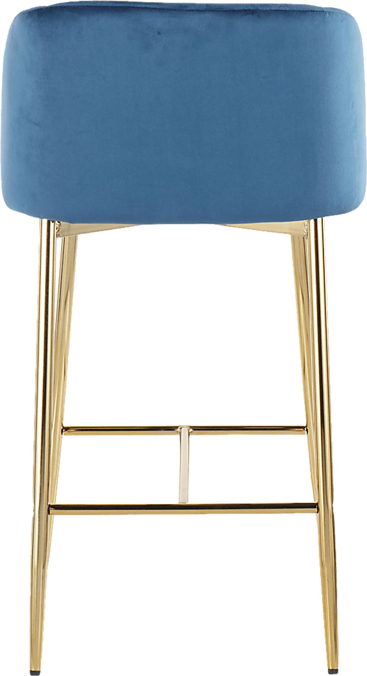 Fulham I Gold Colors,Metal Blue Counter Height Stool, Set Of 2 | Rooms ...
