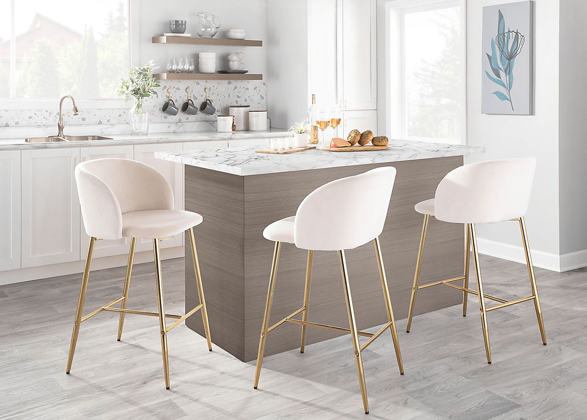 Cream counter height stools store