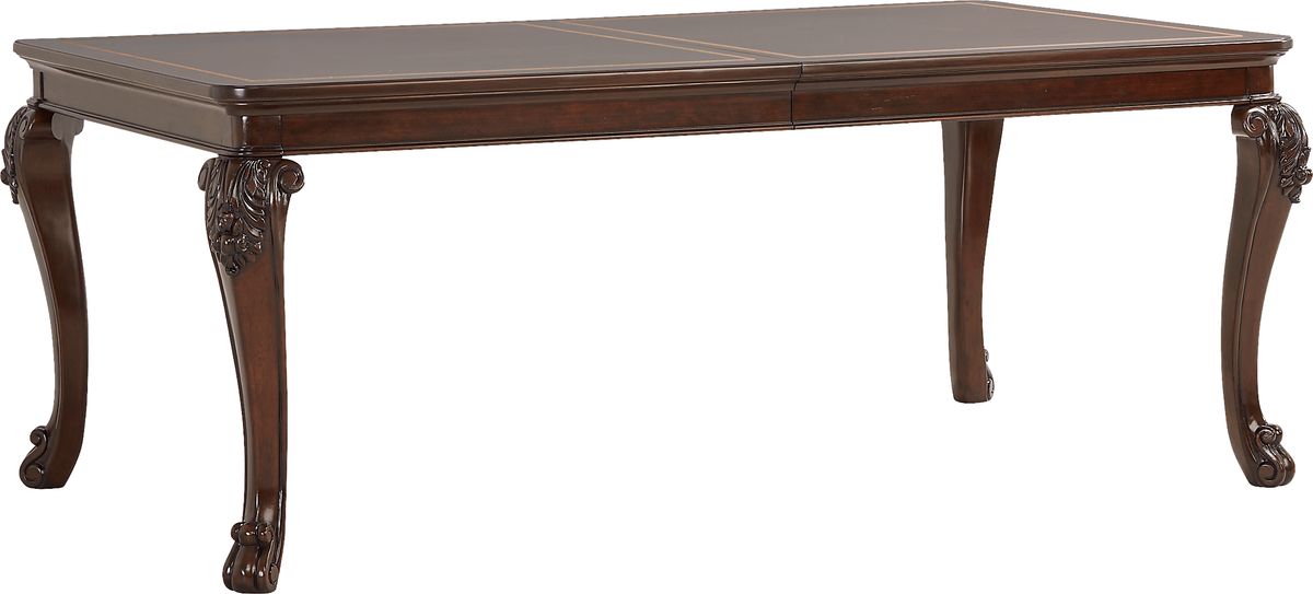 Fuller 5 Pc Brown Cherry Dark Wood Dining Room Set With Dining Table ...