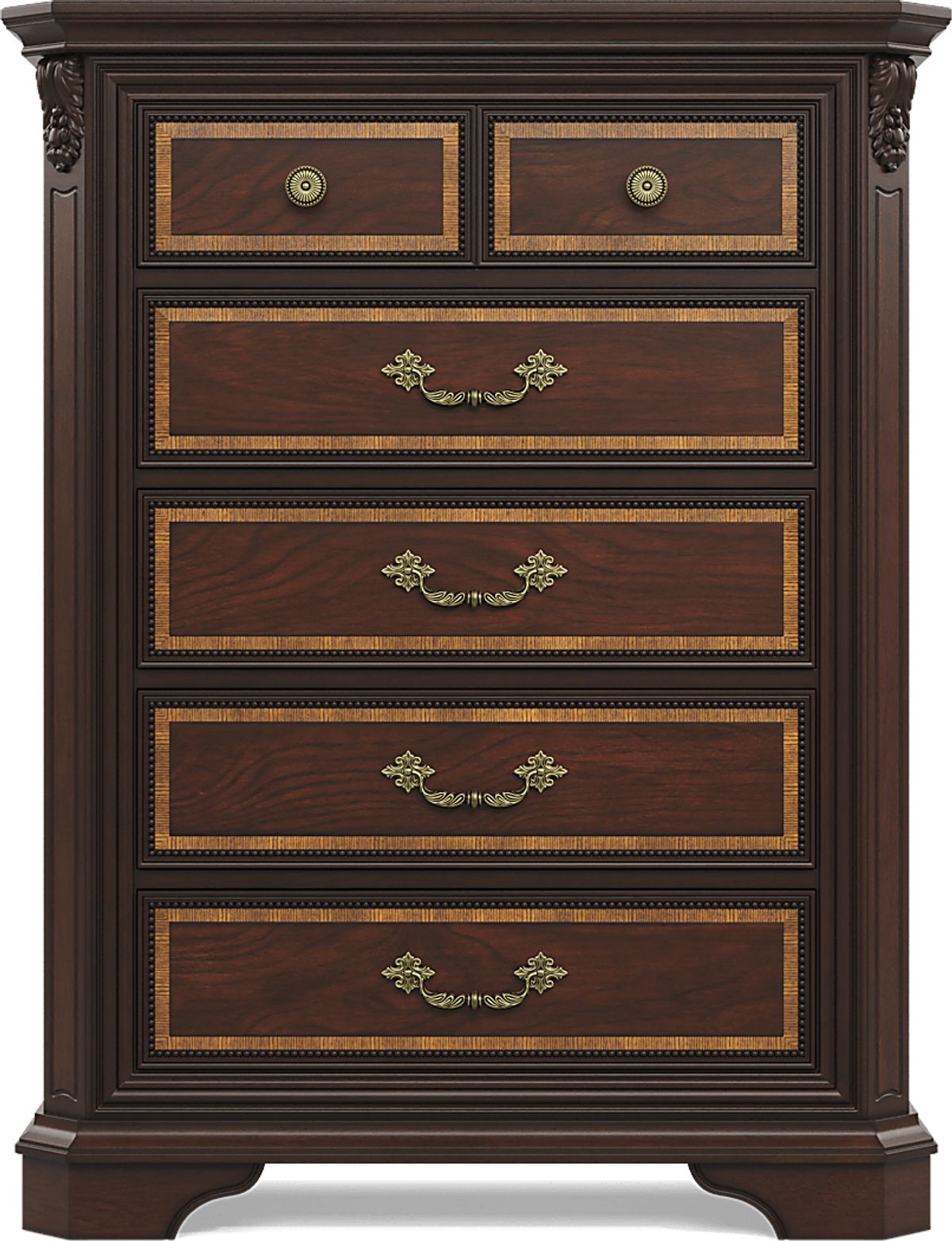 Fuller Brown Cherry Dark Wood Chest | Rooms to Go