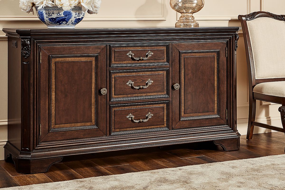 Fuller Brown Cherry Dark Wood Sideboard | Rooms to Go