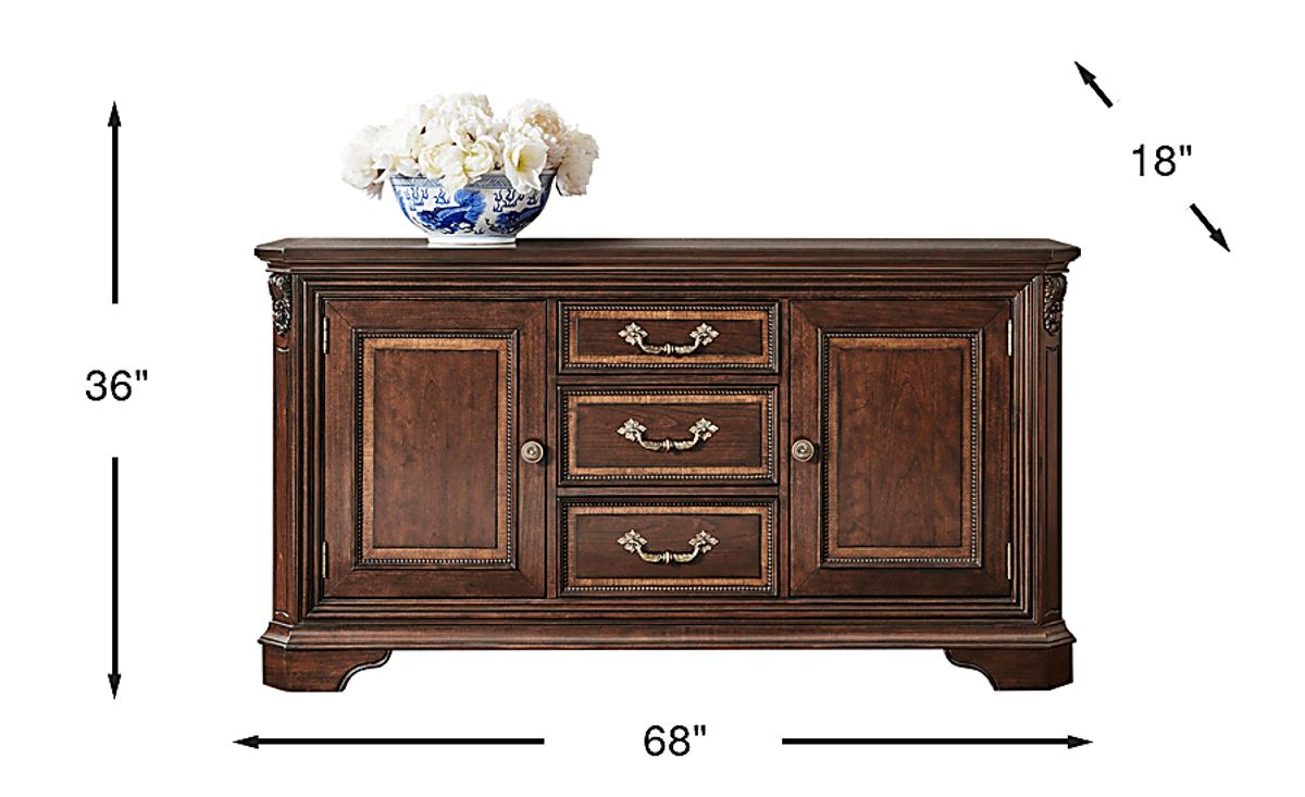 Fuller Brown Cherry Dark Wood Sideboard | Rooms to Go