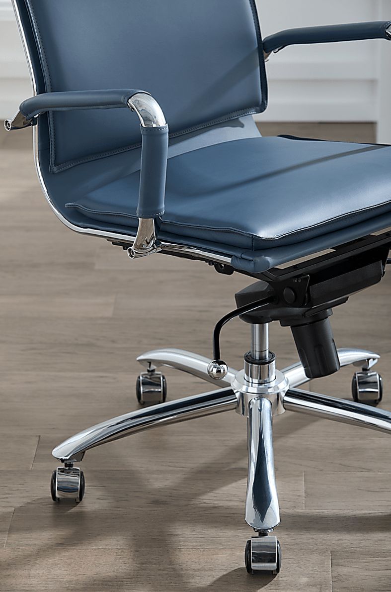 Furnberg Blue High Office Chair - Rooms To Go