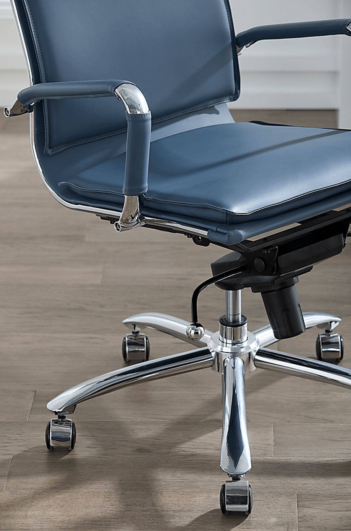 Furnberg Blue Synthetic Fabric High Desk Chair | Rooms to Go