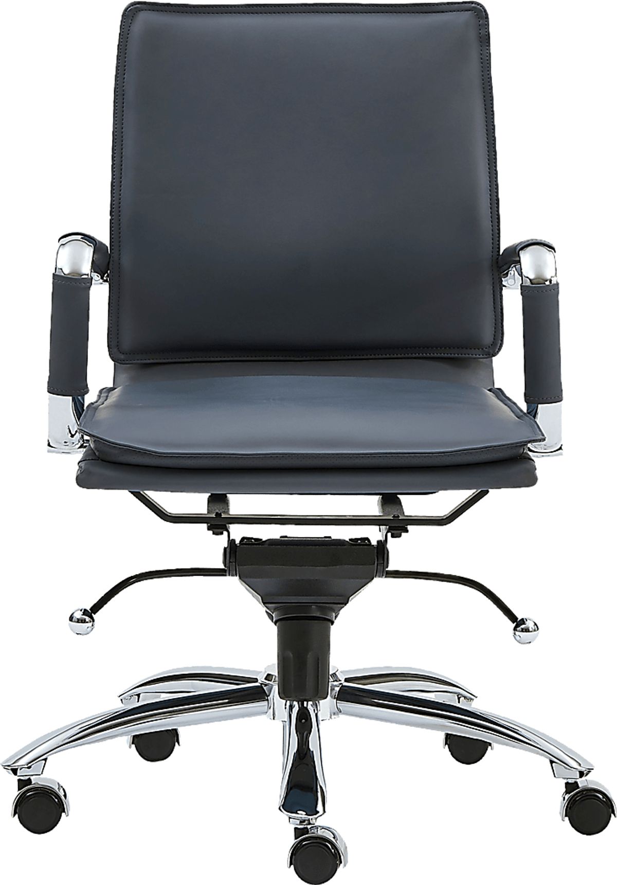 Furnberg Blue Synthetic Fabric Low Desk Chair | Rooms to Go