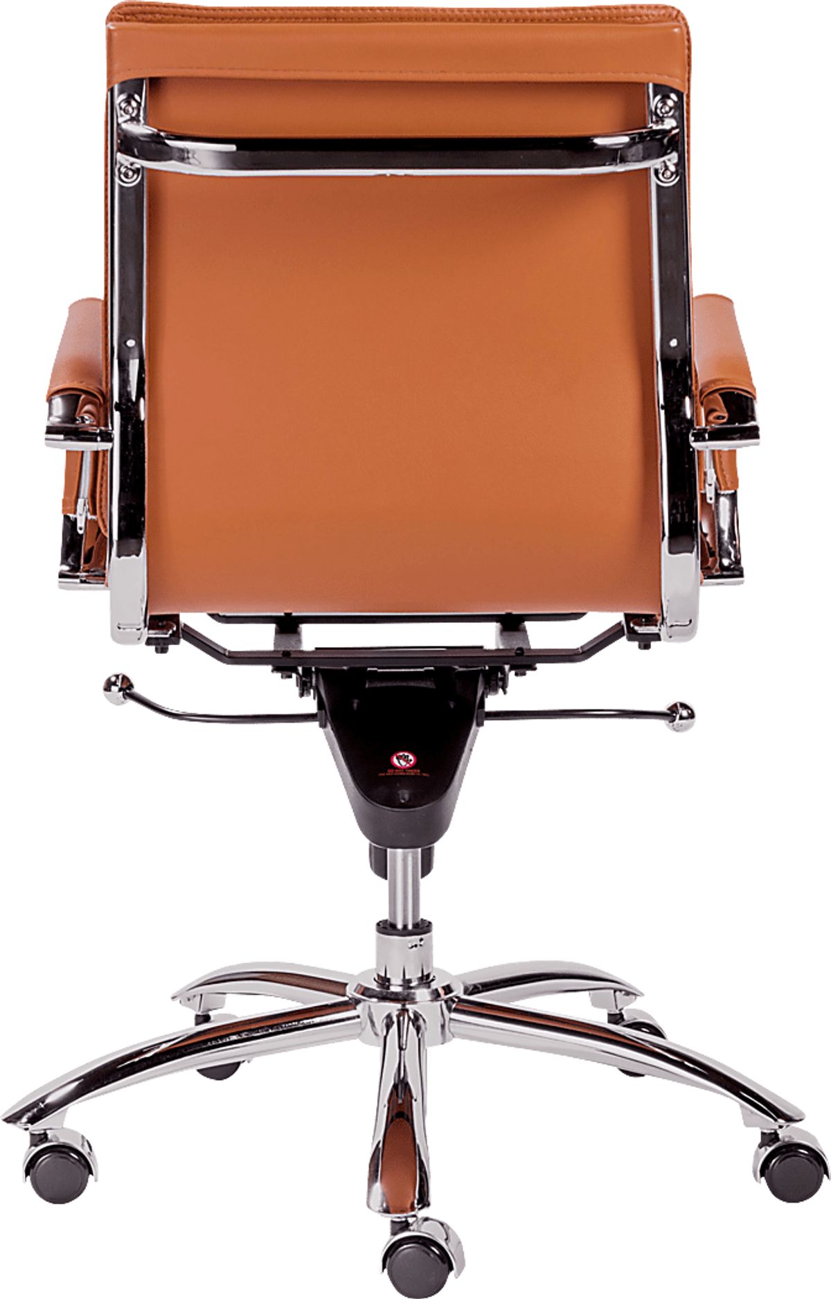 Furnberg Cognac Red Synthetic Fabric Low Desk Chair | Rooms to Go