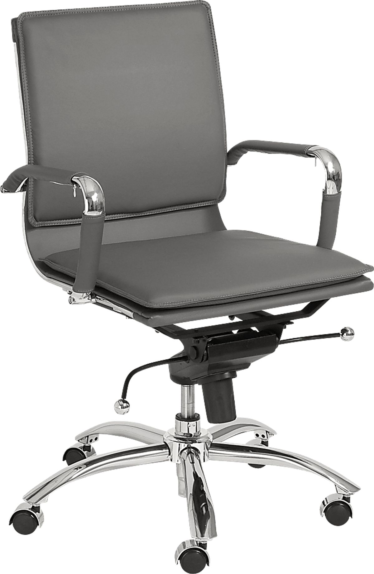 Furnberg Gray Synthetic Fabric Low Desk Chair | Rooms to Go