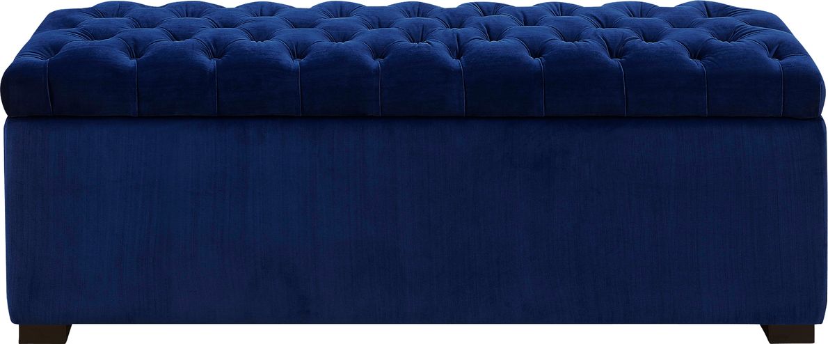 Furtson Blue Storage Bench - Rooms To Go