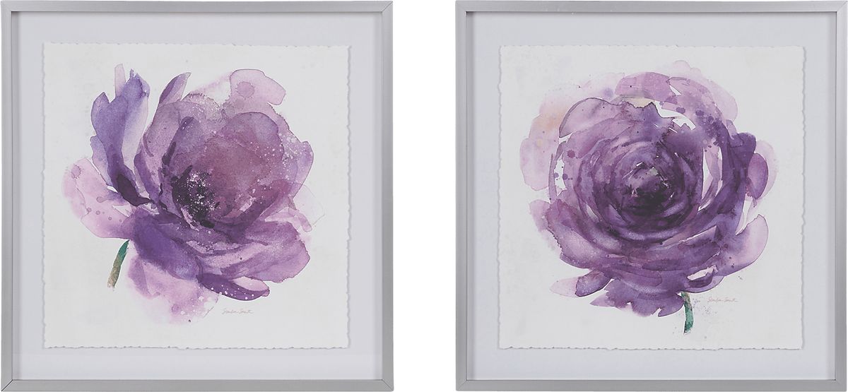 Gaedke Purple Red Artwork Set Of 2 - Rooms To Go
