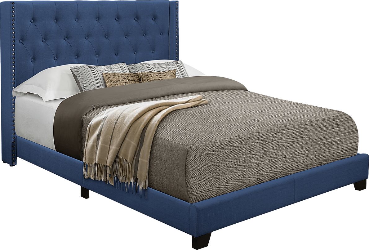 Galewood Blue Full Upholstered Bed - Rooms To Go