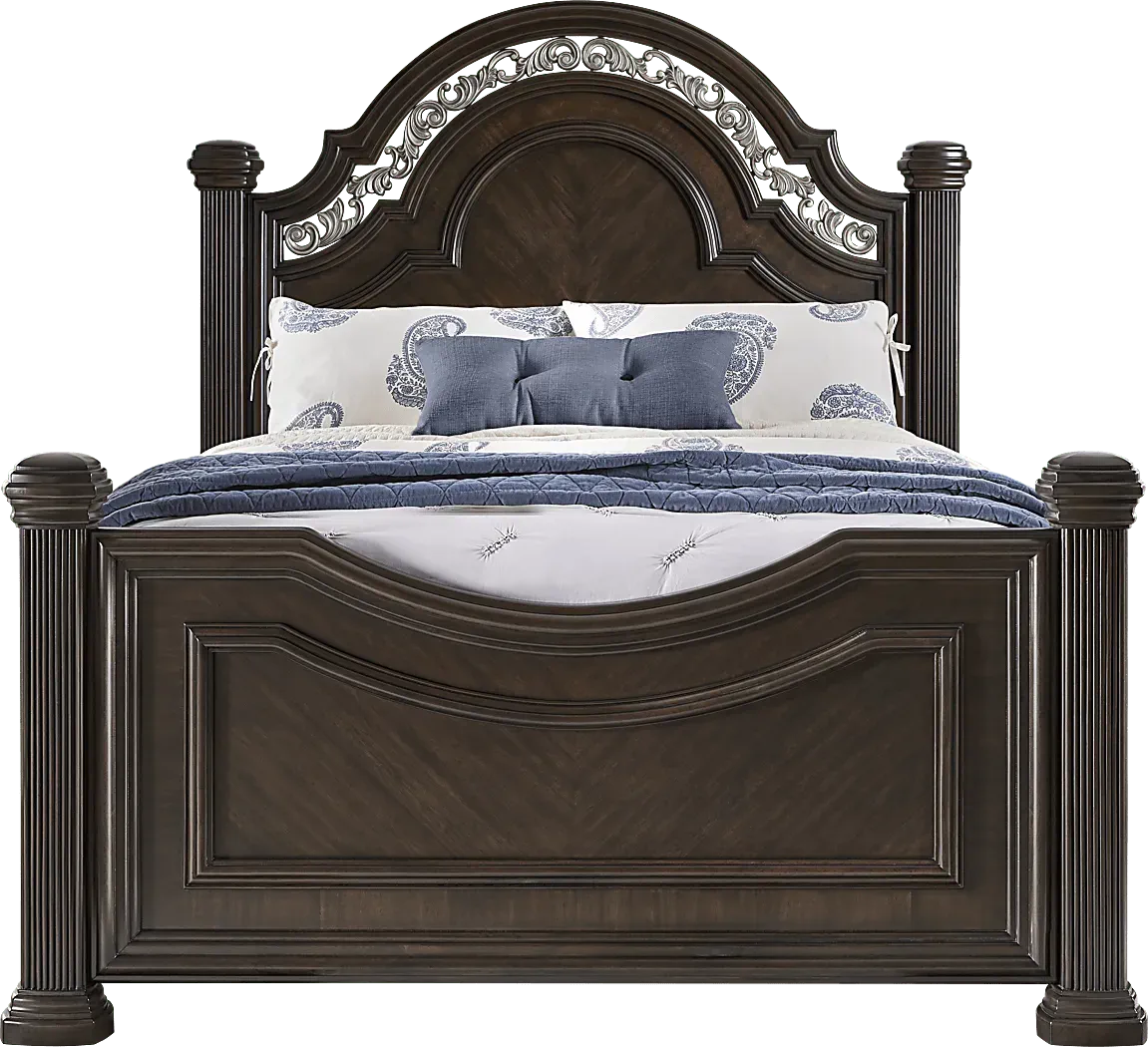 Gallagher Avenue 5 Pc Brown Dark Wood Queen Bedroom Set With 3 Pc Queen ...