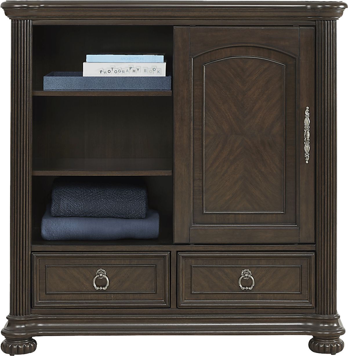 Gallagher Avenue Brown Dark Wood Door Chest | Rooms to Go