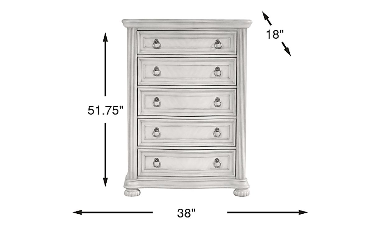 Gallagher Avenue White Colors,White Chest | Rooms to Go