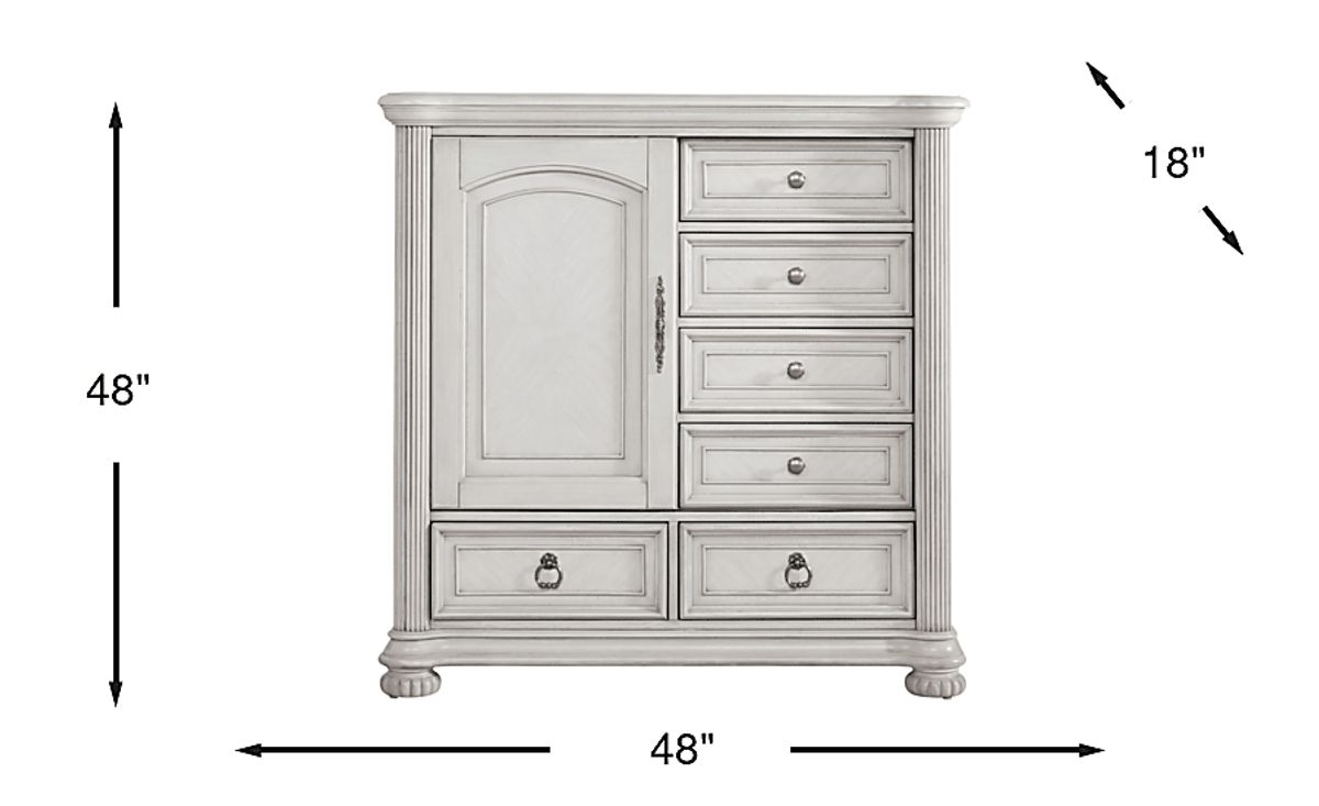 Gallagher Avenue White Colors,White Door Chest | Rooms to Go