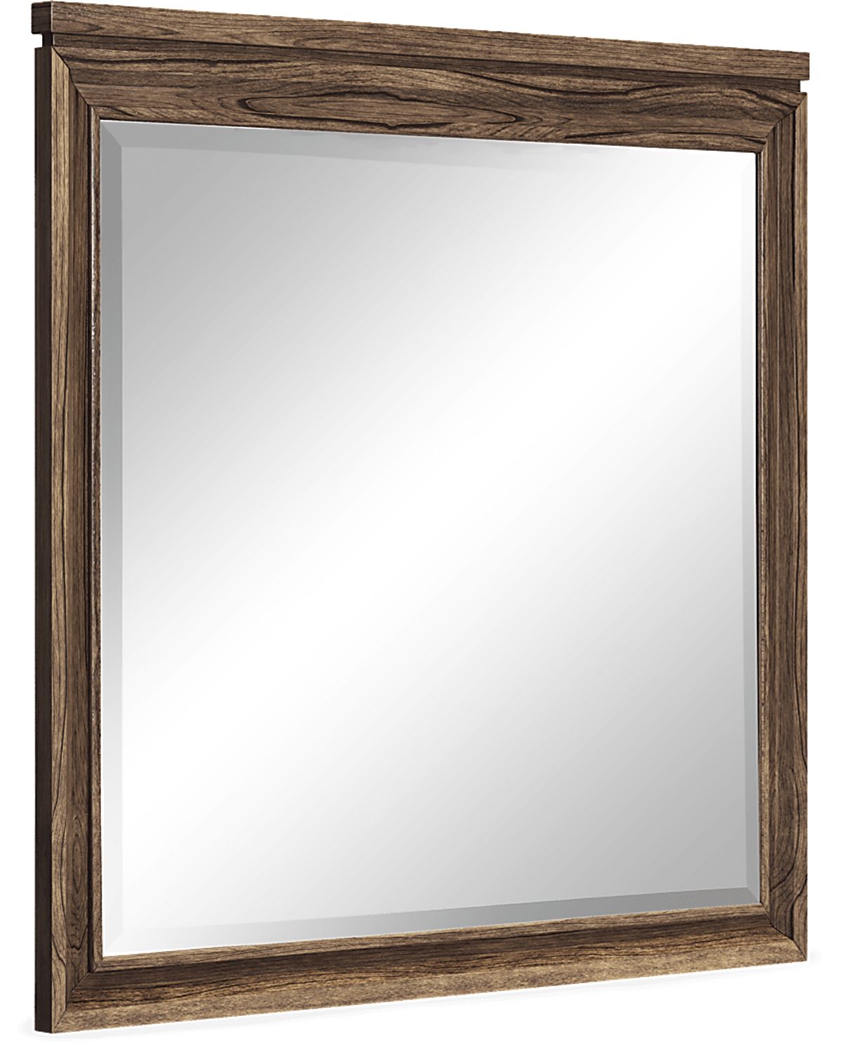 Gallery Zone Saddle Dark Wood Mirror | Rooms to Go
