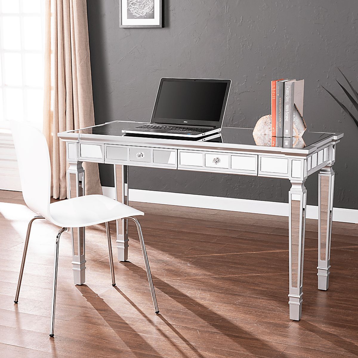 Gallimore Silver Gray Desk | Rooms to Go