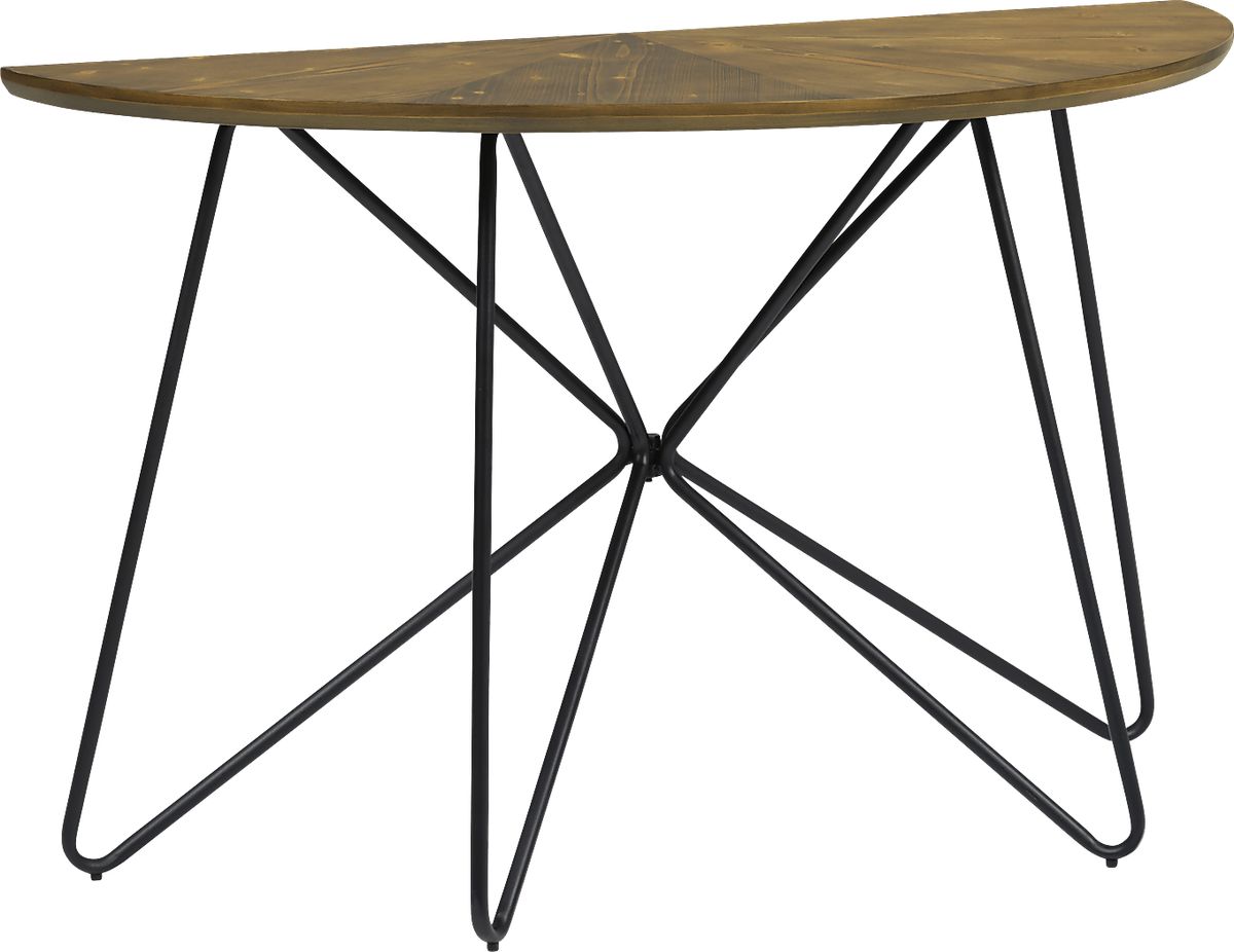 Galvin Brown Dark Wood Sofa Table | Rooms to Go