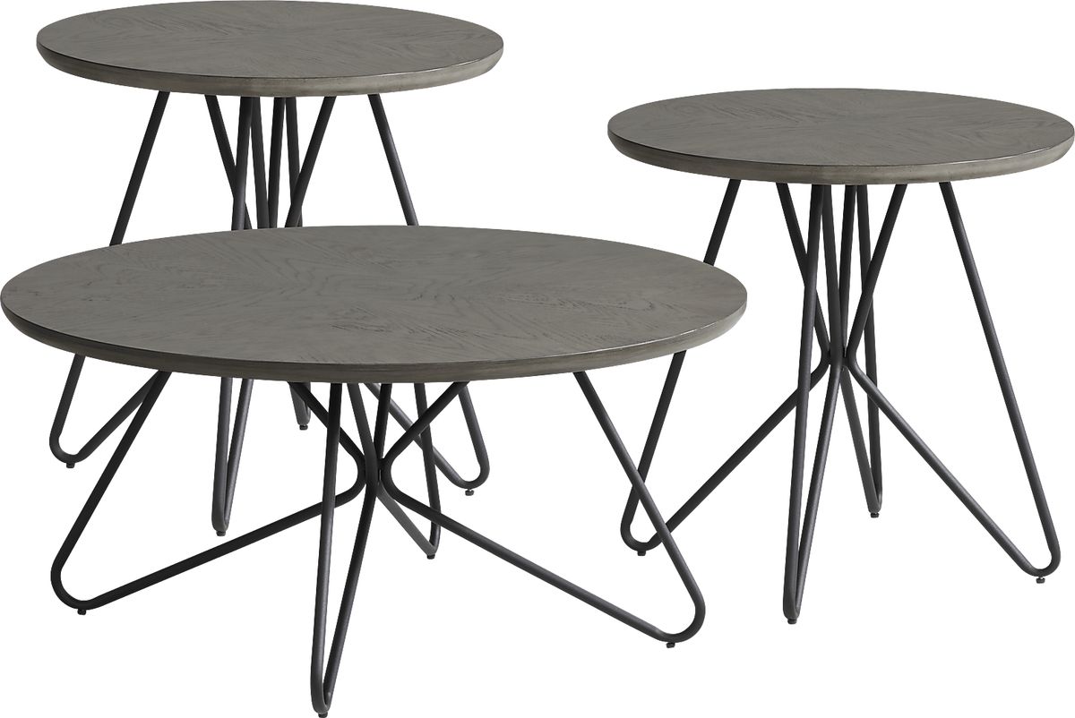 Galvin Gray 3 Pc Table Set | Rooms to Go