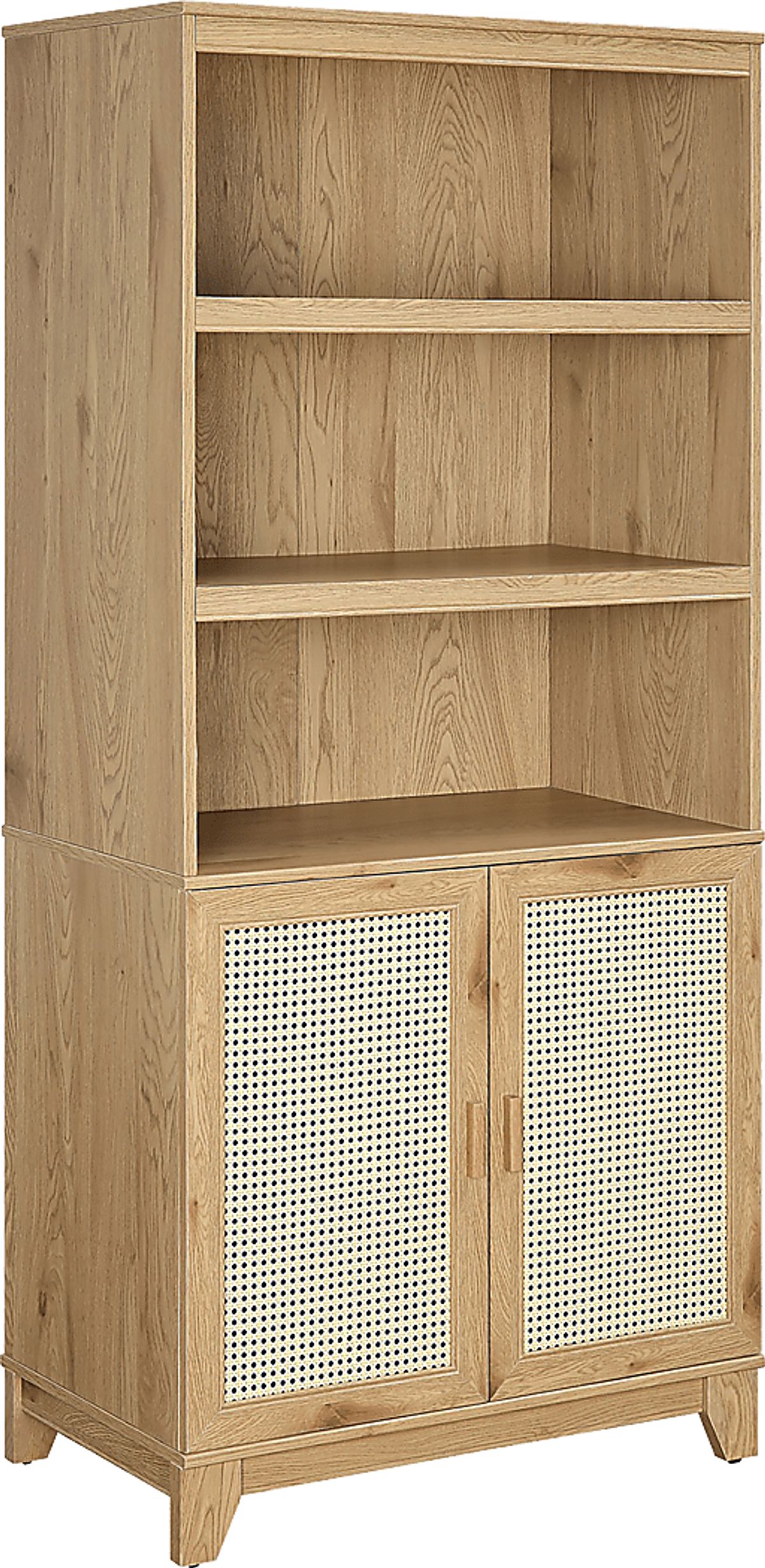 Gansons Natural Light Wood Beige,White Bookcase | Rooms to Go