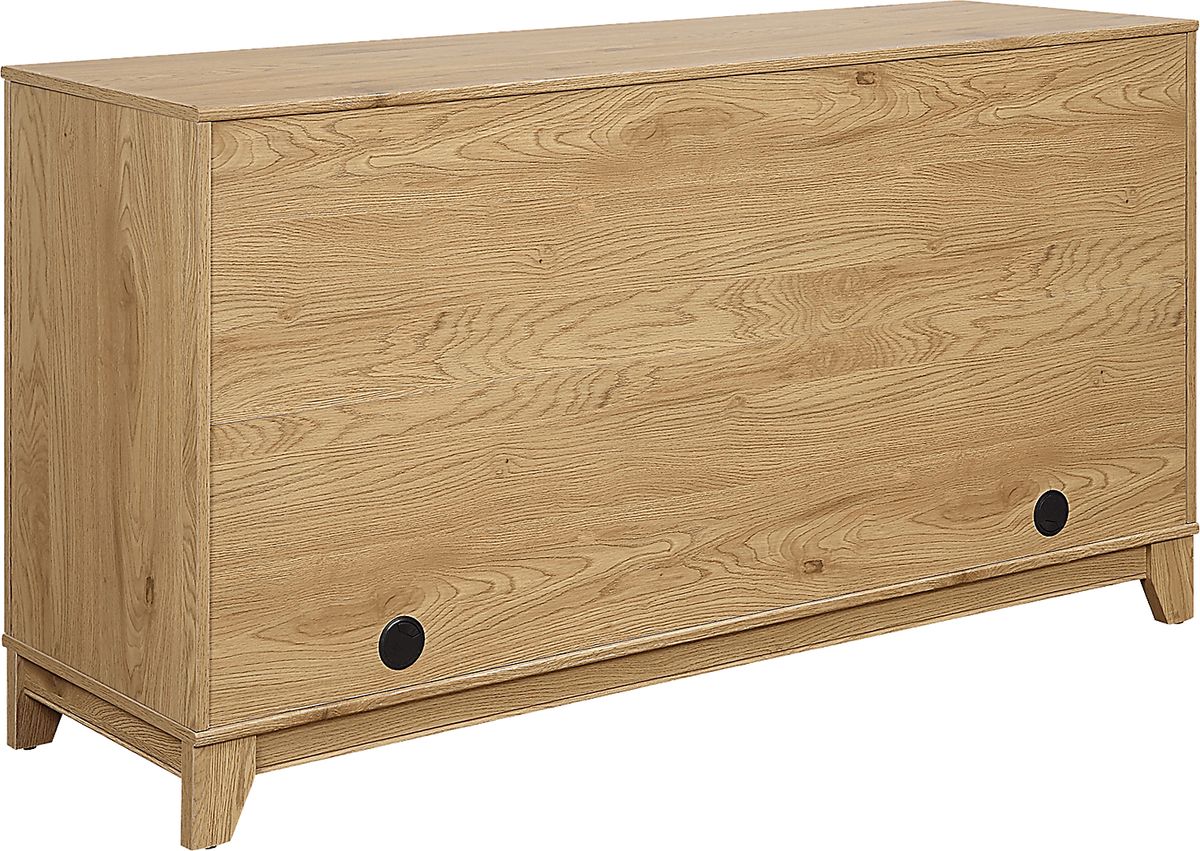 Gansons Brown Dark Wood Natural Beige,White Sideboard | Rooms to Go