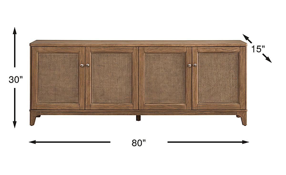Garden Grove Brown Dark Wood 80 In Console | Rooms to Go
