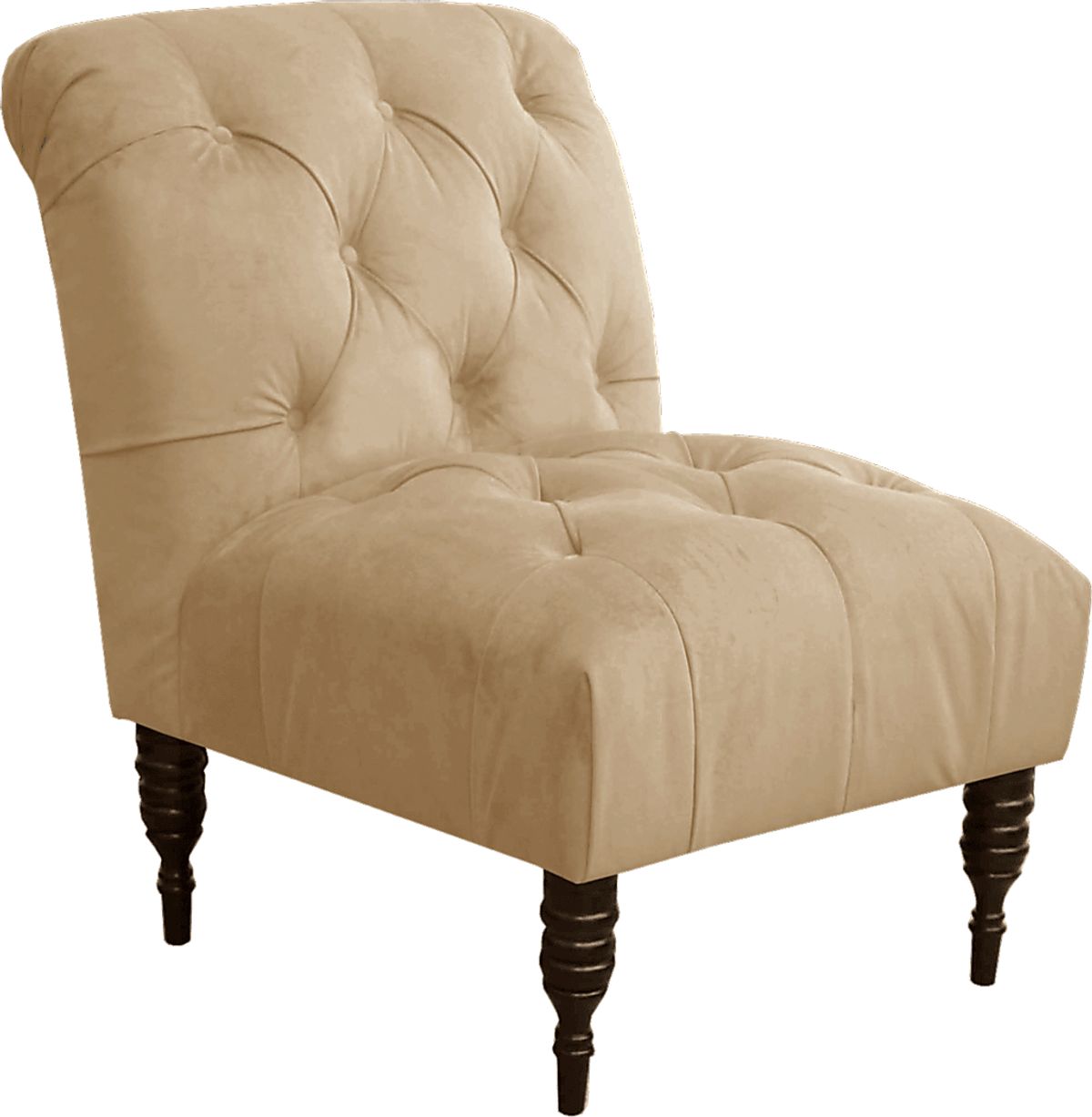 Gardy View Beige Chenille Fabric Armless Chair | Rooms to Go
