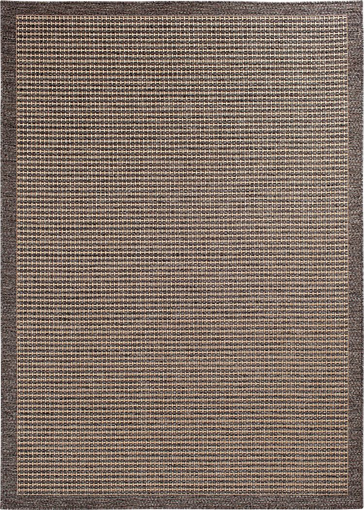 Gasha Brown Polypropylene Fabric Outdoor Rug | Rooms to Go