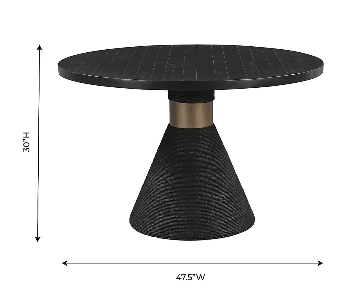 Gasteiger Black Black,Colors Round Dining Table | Rooms to Go