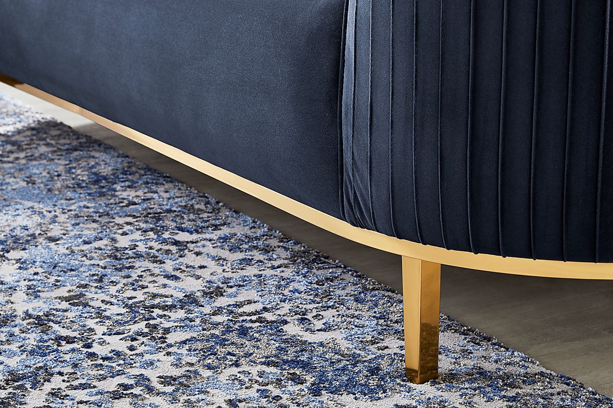 Gatsby Blue Velvet Plush Sofa | Rooms to Go