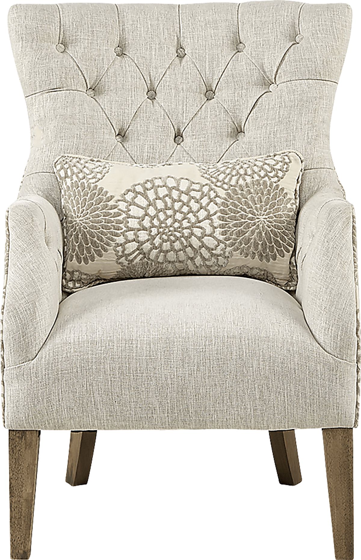 Gawain Beige Polyester Fabric Accent Chair | Rooms to Go