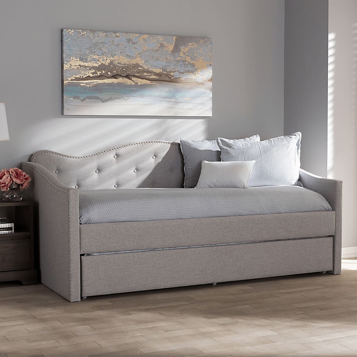 Gawaine Gray Daybed With Trundle | Rooms to Go