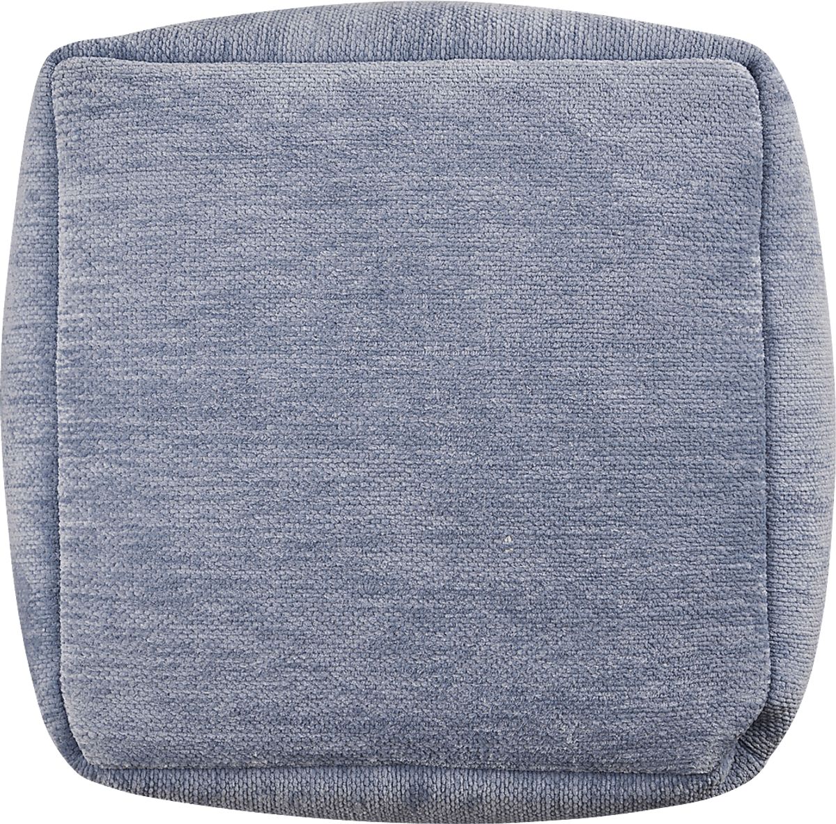Gekia Light Blue Chenille Fabric Poufs | Rooms to Go