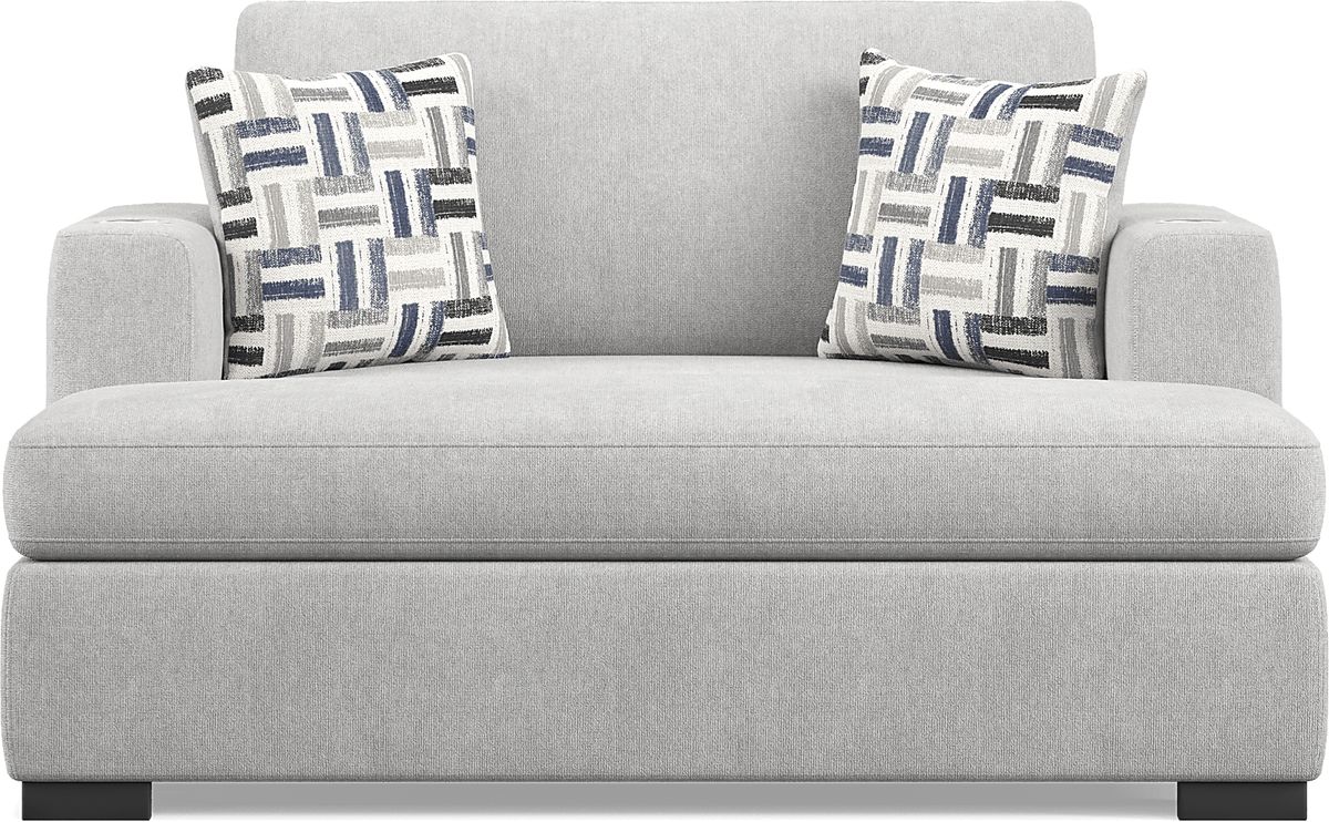 Geneva Gray Textured 2 Pc Chaise | Rooms to Go